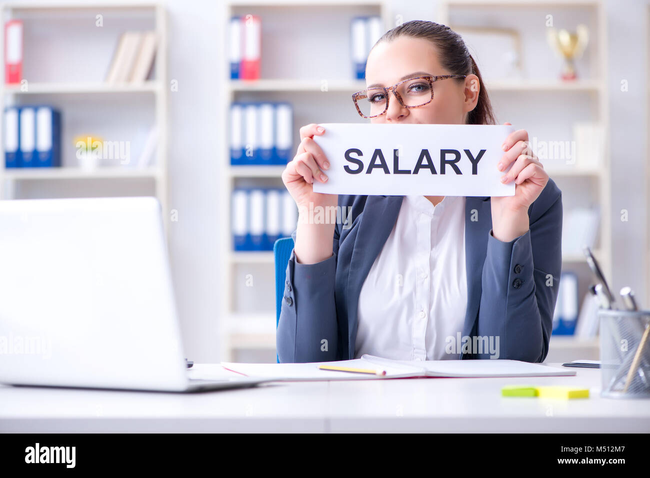 Businesswoman hiring new employees in office Stock Photo - Alamy