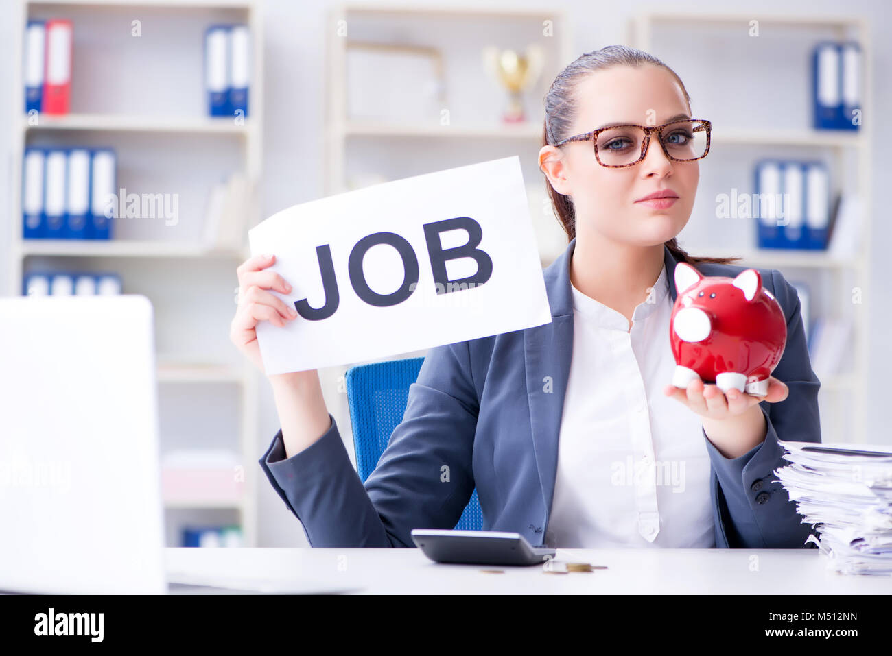 Businesswoman hiring new employees in office hi-res stock photography ...
