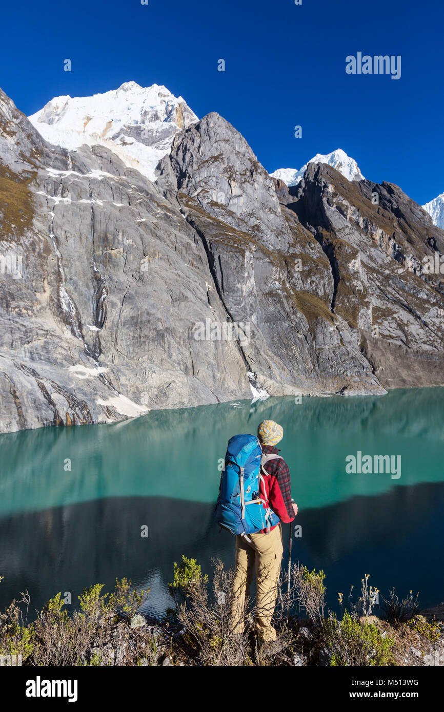 Hike in Peru Stock Photo - Alamy