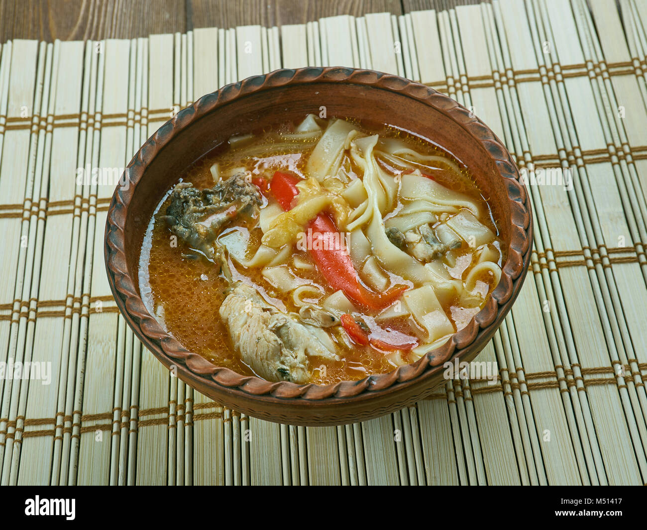 Romanian chicken soup Stock Photo - Alamy