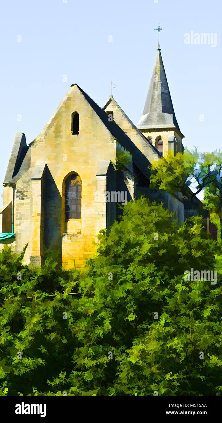 French country church hi-res stock photography and images - Alamy