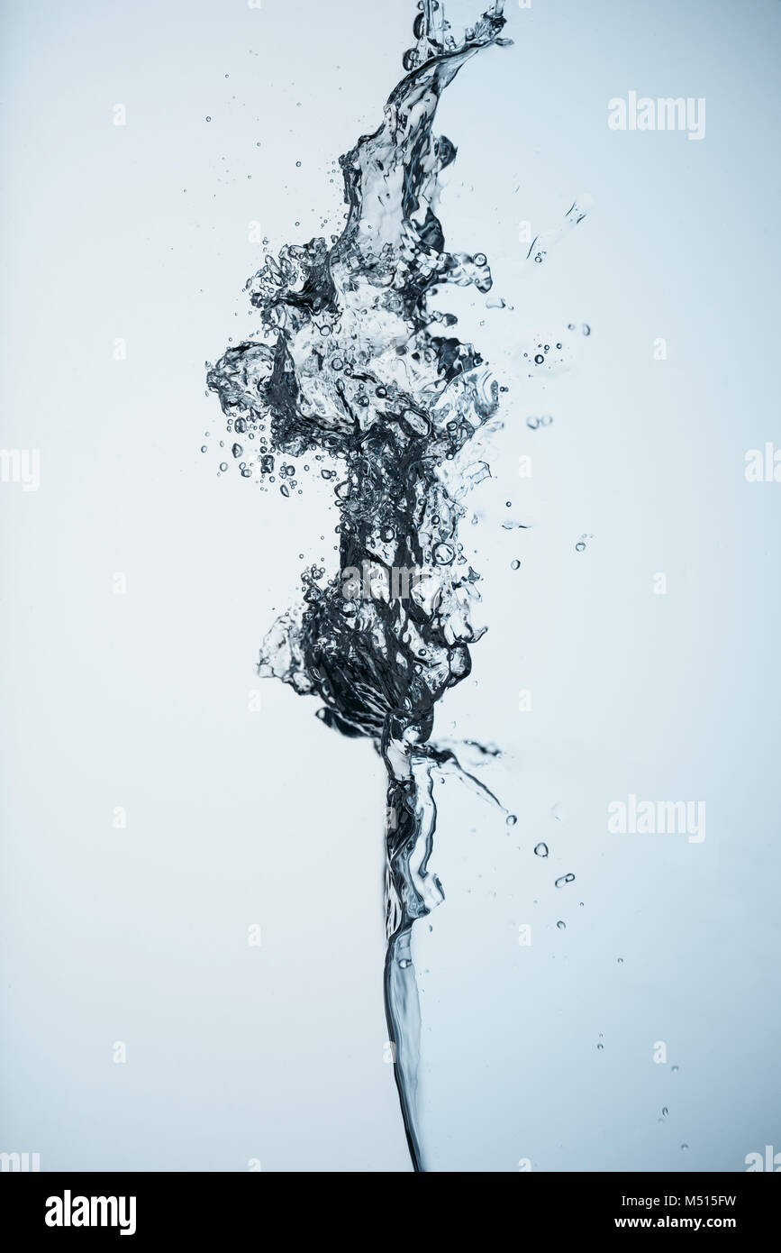 minimalistic background with water splash, isolated on white Stock ...