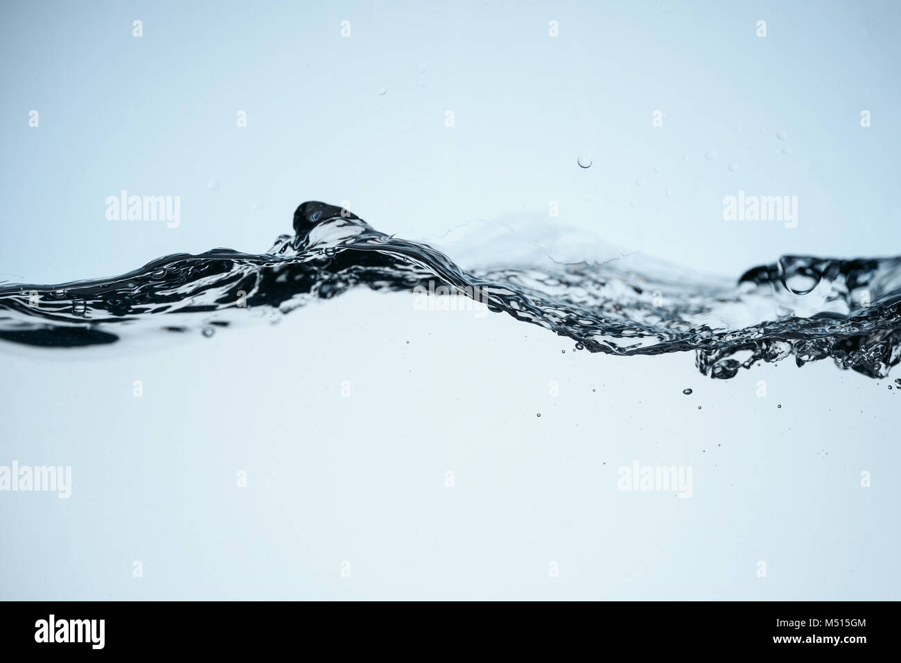 minimalistic background with flowing water, isolated on white Stock ...