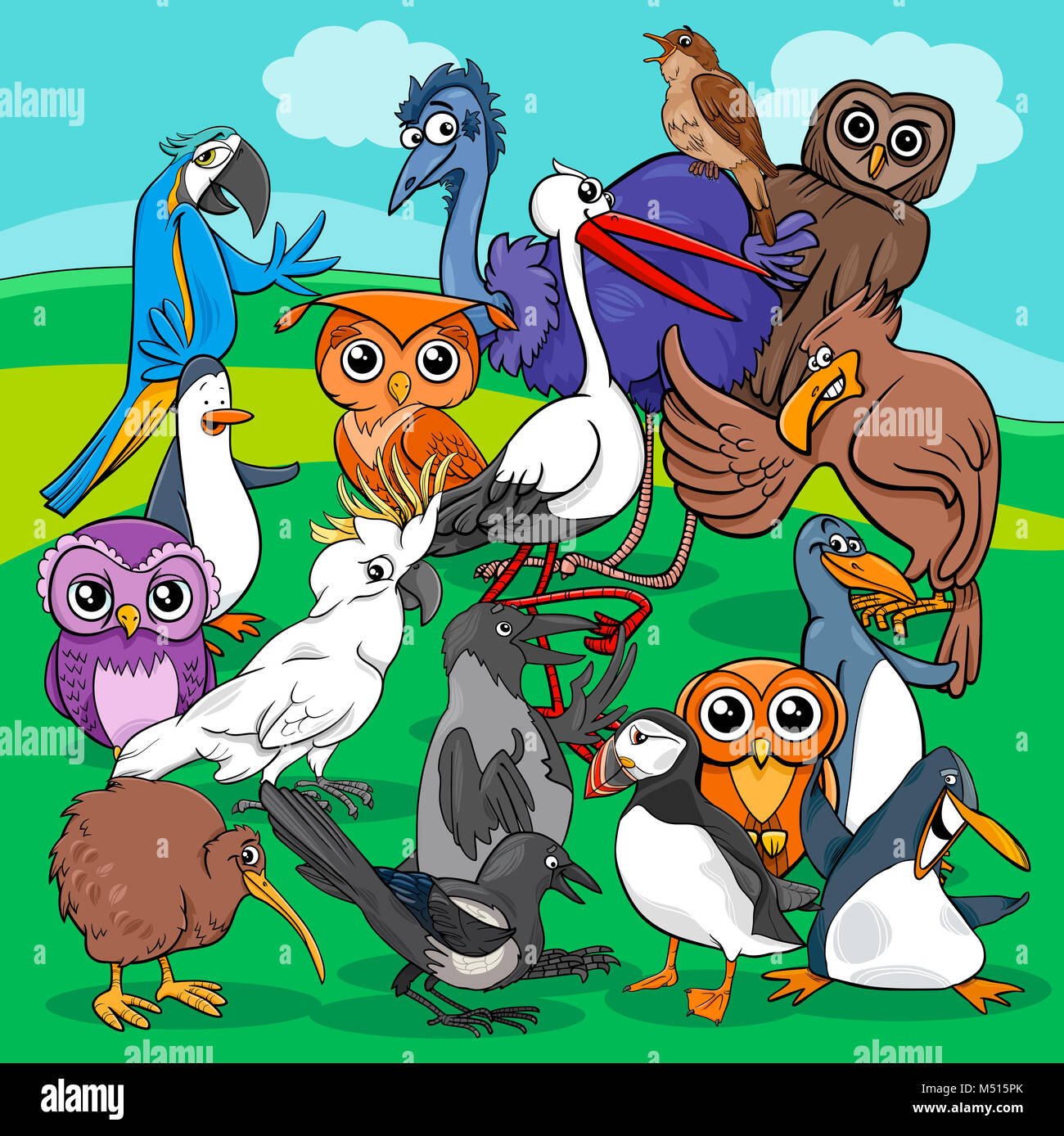 Cartoon nightingale hi-res stock photography and images - Alamy