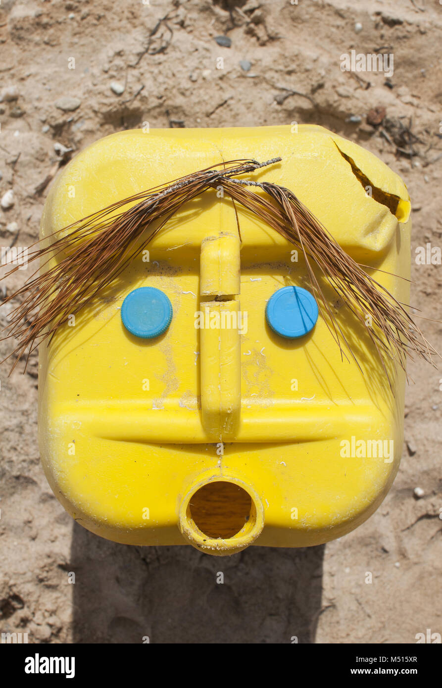 Plastic tube imitating funny human face Stock Photo - Alamy