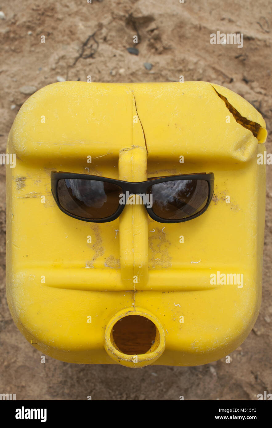 Plastic tube imitating funny human face Stock Photo - Alamy