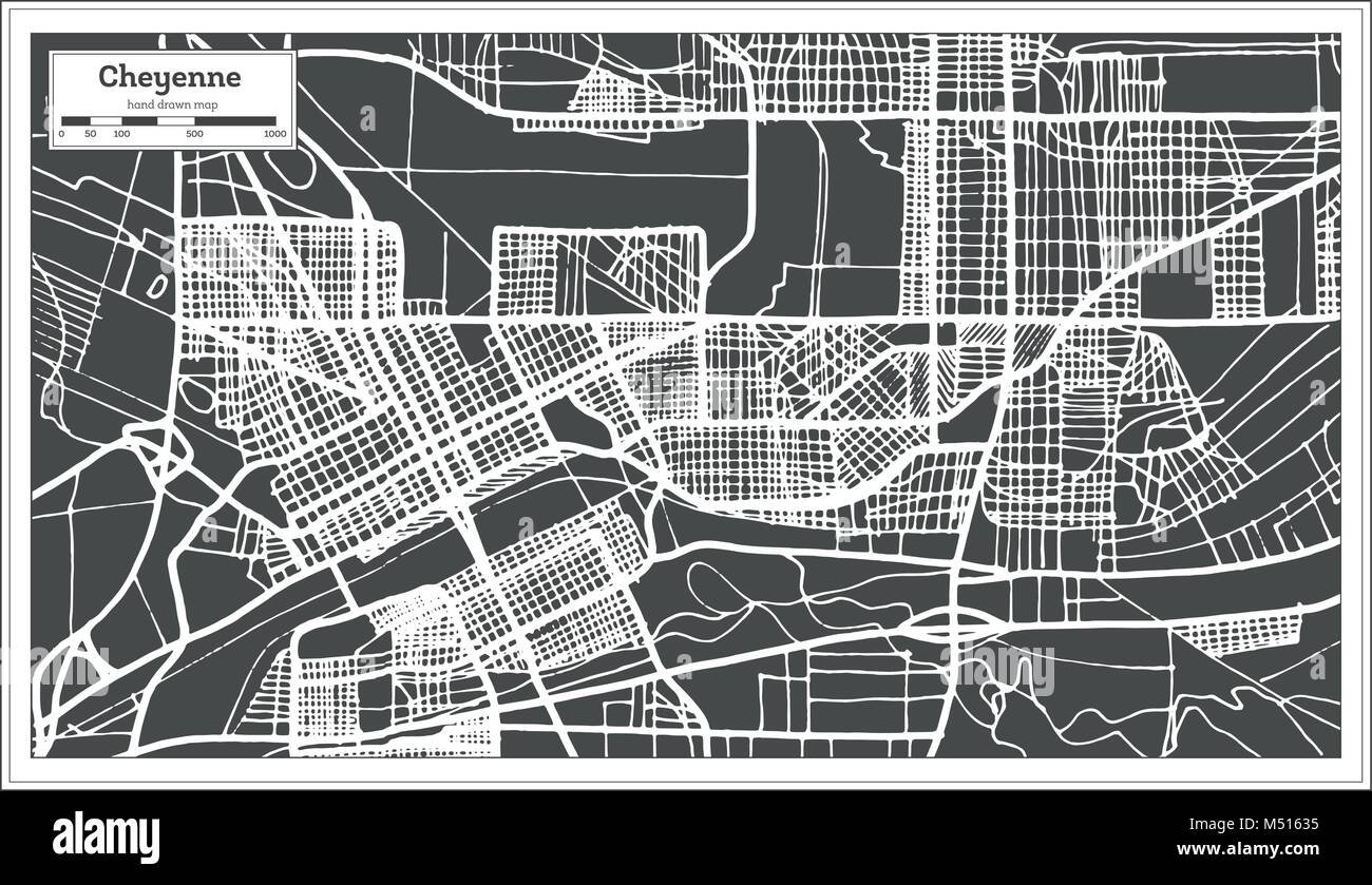 Cheyenne river map Stock Vector Images - Alamy