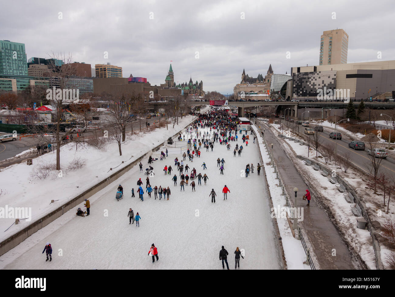 Each year as the Rideau Canal in Ottawa Canada freezes, thousands of ...