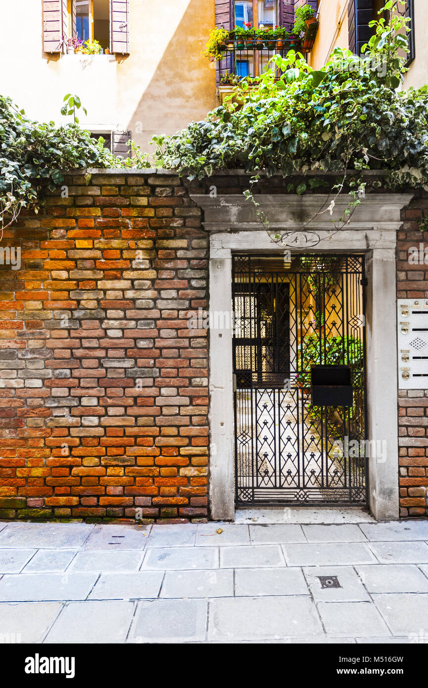 Openwork gate in Venice Stock Photo - Alamy