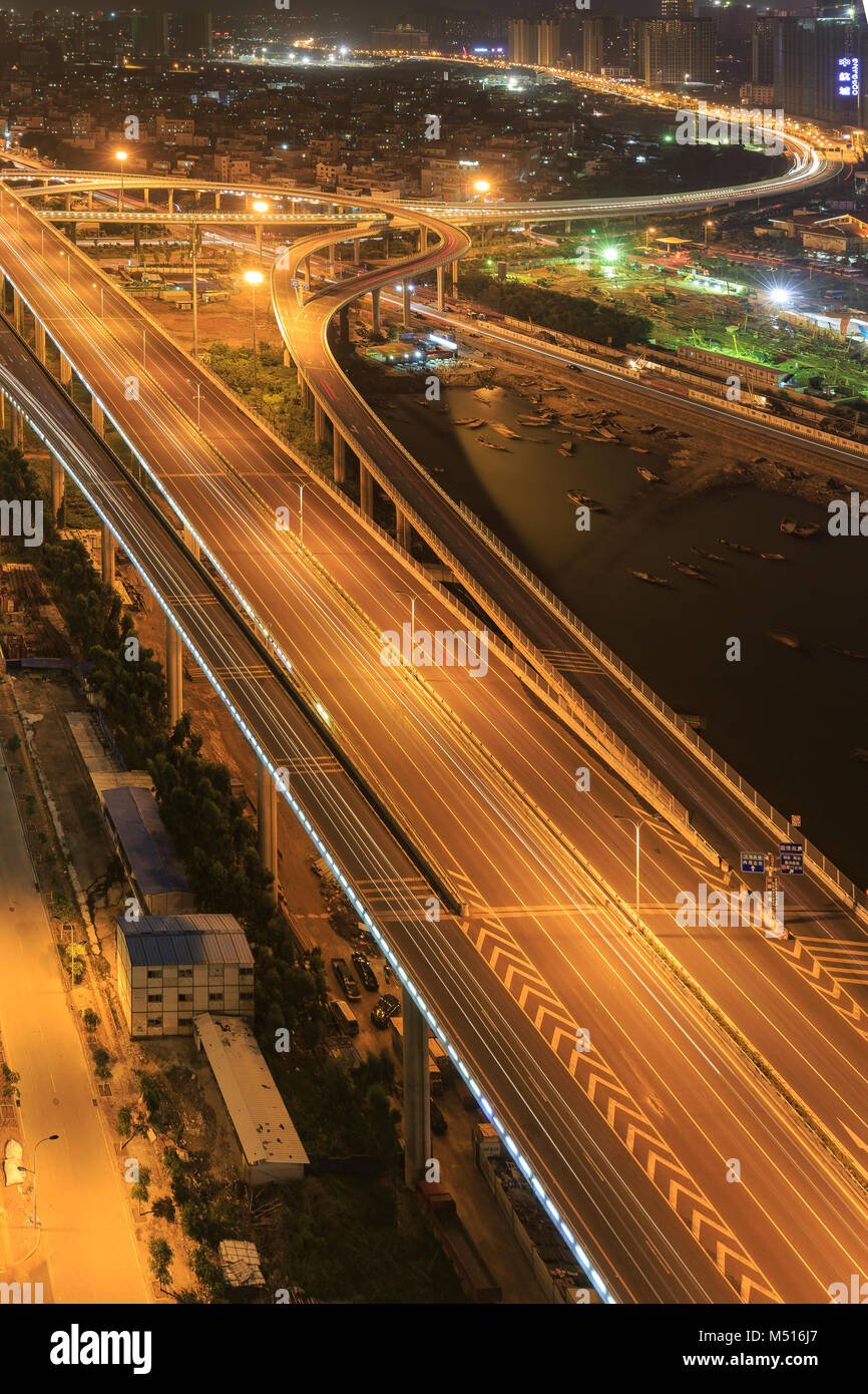 Xiamen Xinglin Bridge At Night, China Stock Photo - Alamy