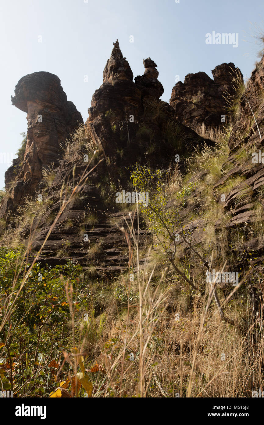 The peaks of Sindou Stock Photo - Alamy