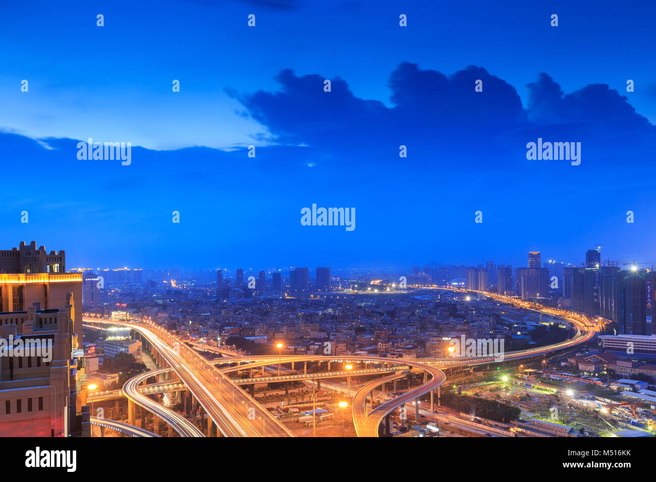 Xiamen Xinglin Bridge At Night, China Stock Photo - Alamy