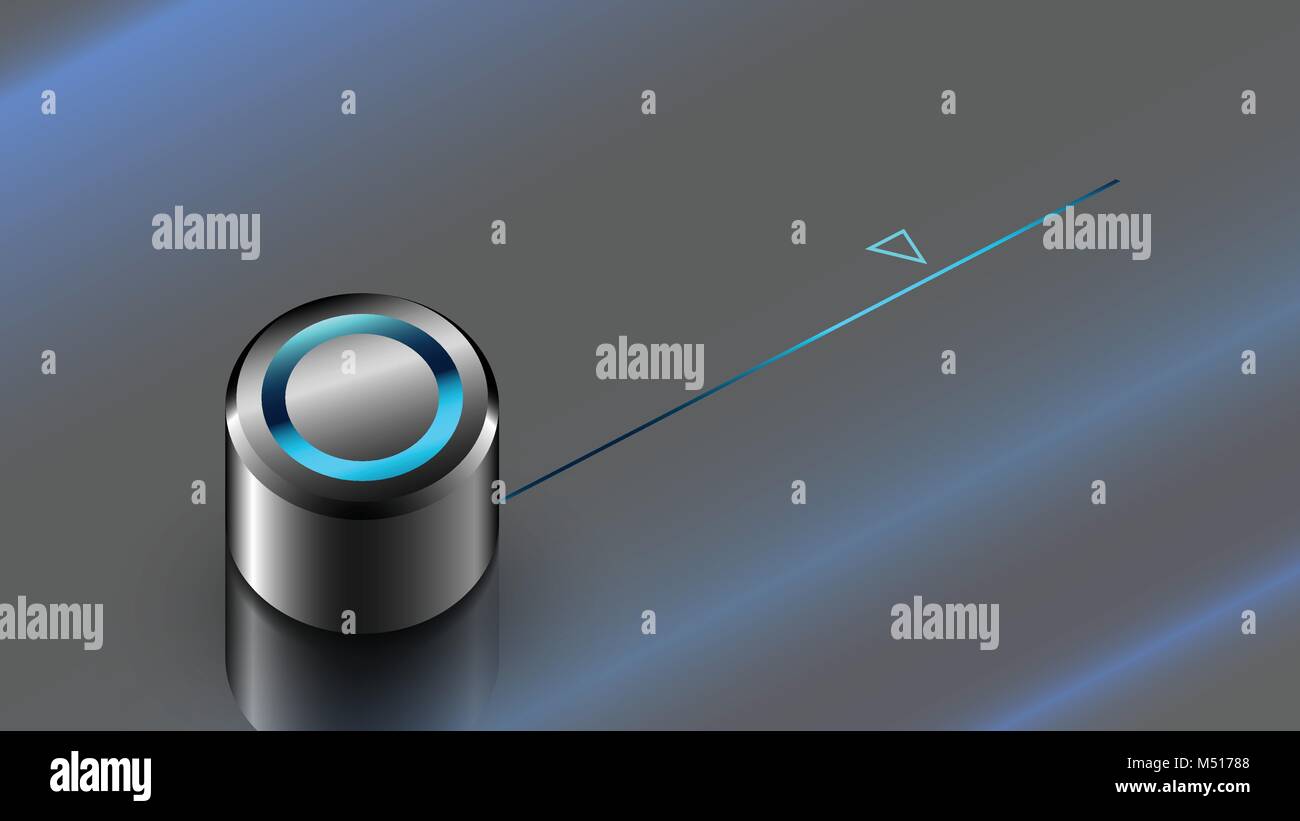 Metallic chrome control knob. VECTOR Stock Vector Image & Art - Alamy