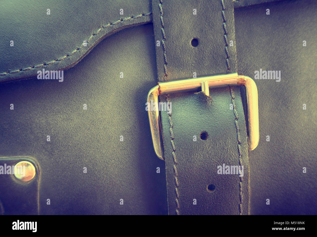 black briefcase with buckle Stock Photo - Alamy
