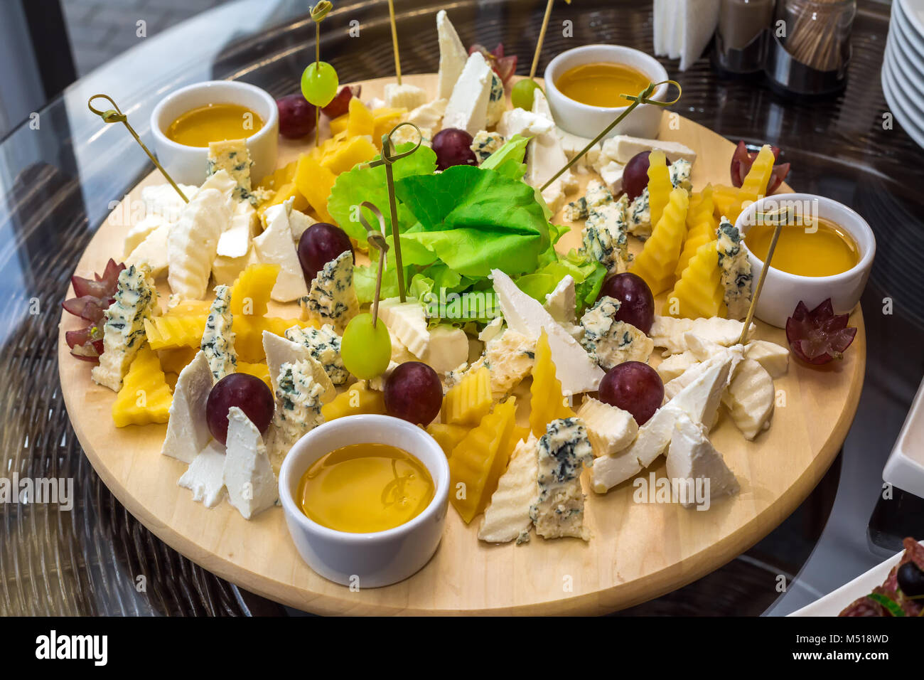 canapés with assortment cheese Stock Photo - Alamy