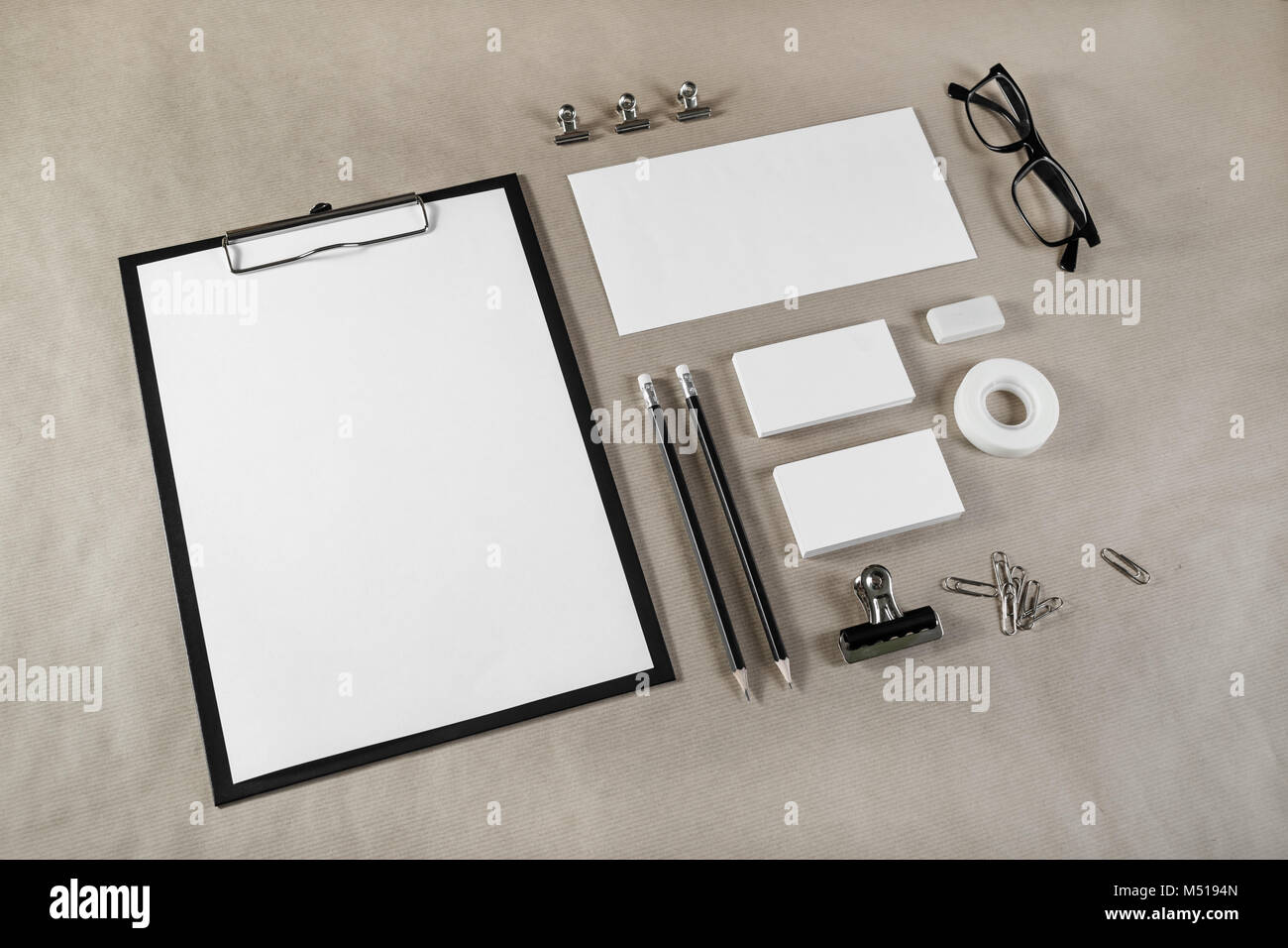 Blank stationery template Stock Photo - Alamy