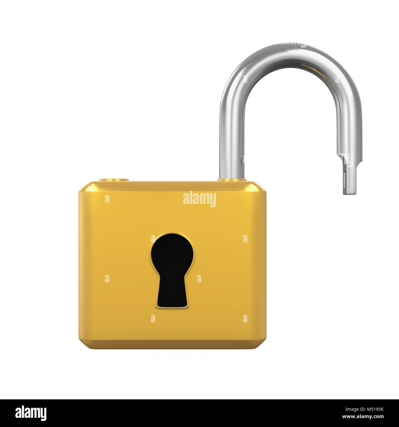 Padlock Opened Isolated Stock Photo - Alamy