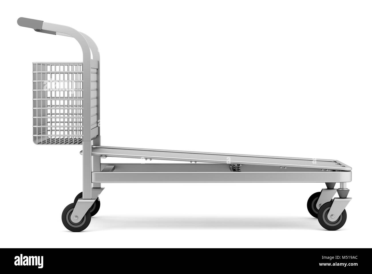 empty large shopping cart isolated on white background Stock Photo - Alamy
