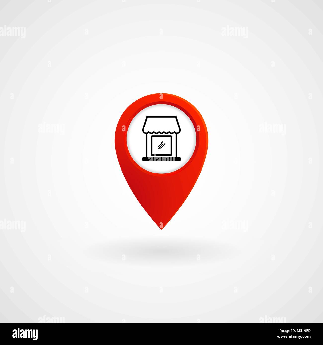 Red Location Icon for Store, Vector, Illustration, Eps File Stock ...
