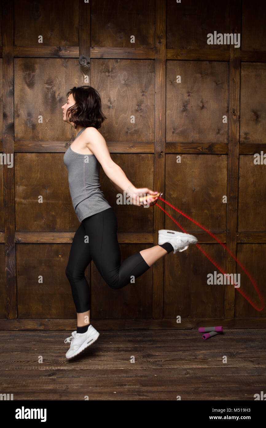 Active jump rope girl hi-res stock photography and images - Alamy