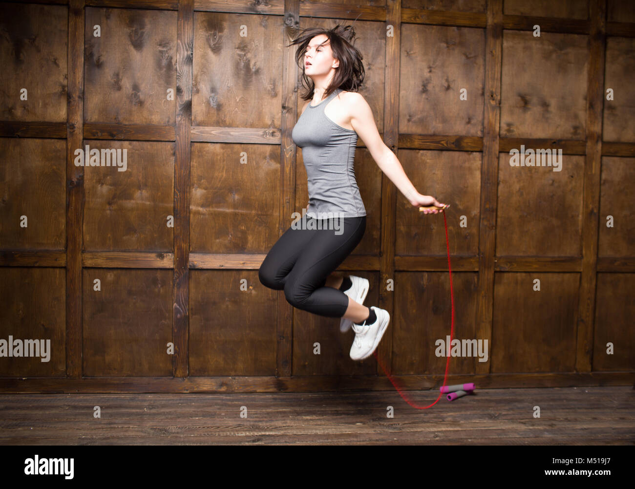 Girl skipping with rope hi-res stock photography and images - Alamy