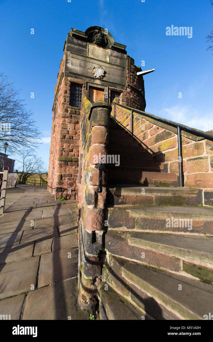 City of Chester, England. Picturesque view of the historic Phoenix ...