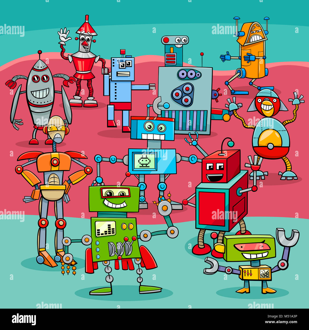 cartoon robot fantasy characters Stock Photo - Alamy