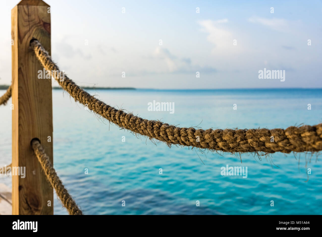 pier rope fencing Stock Photo - Alamy