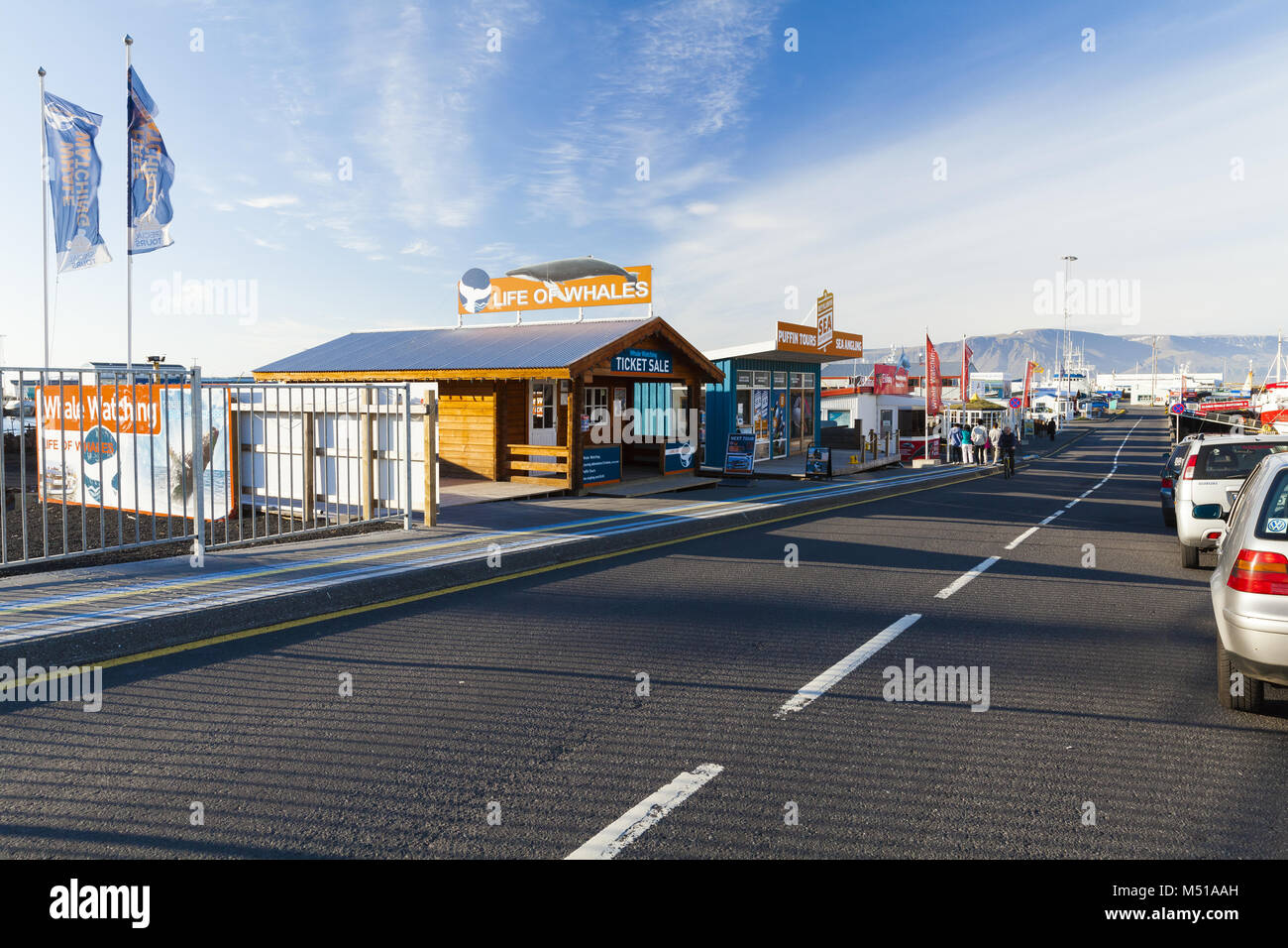Reykjavik port road Stock Photo - Alamy