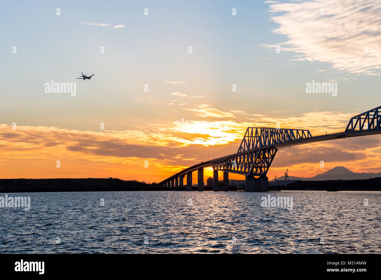 Tokyo Gate Bridge Sunset Stock Photo - Alamy