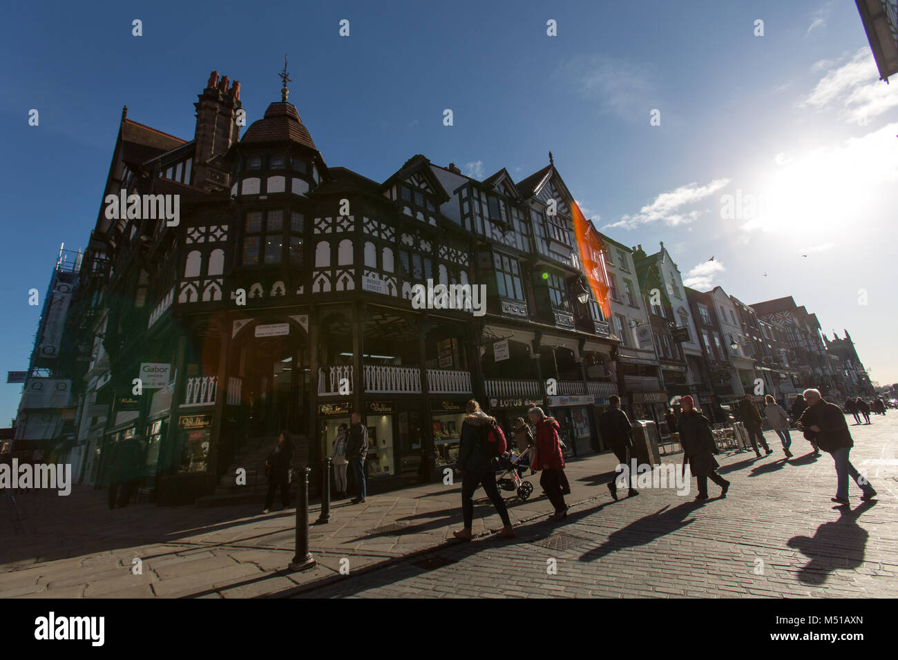 Cheshire shops the rows hi-res stock photography and images - Alamy