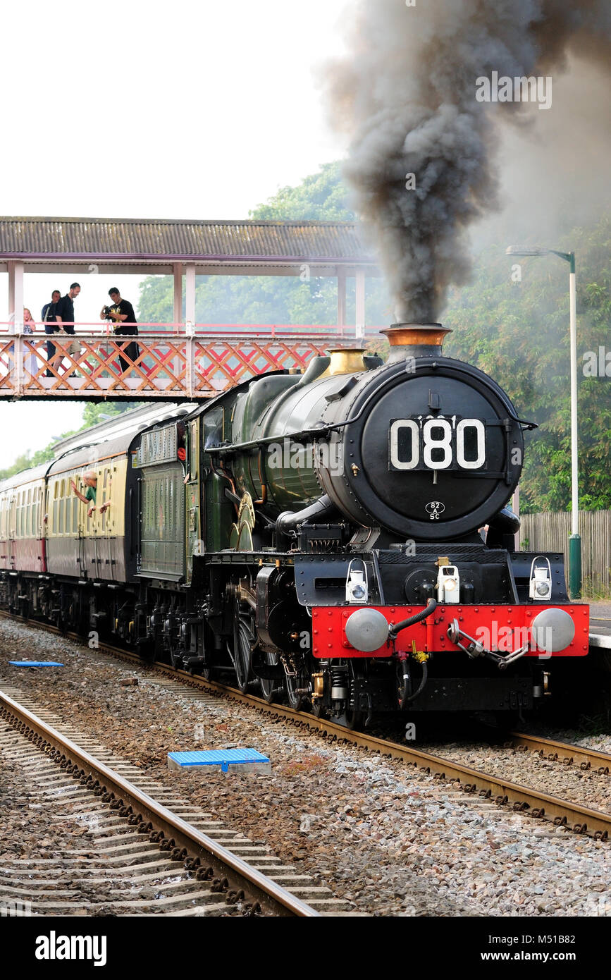 GWR loco No 6024 King Edward 1 departing from Kemble station after ...