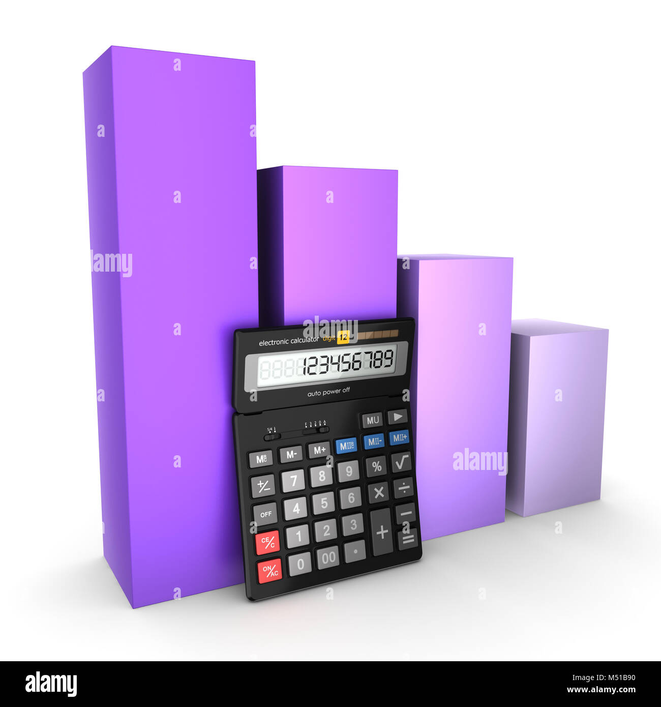 3d rendering calculator Stock Photo - Alamy