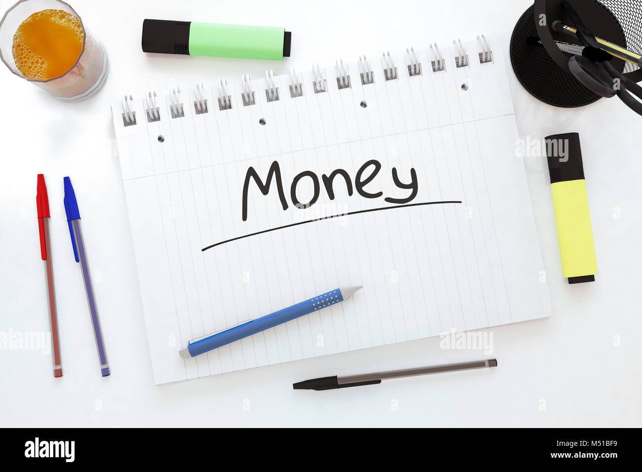 Money text concept Stock Photo - Alamy