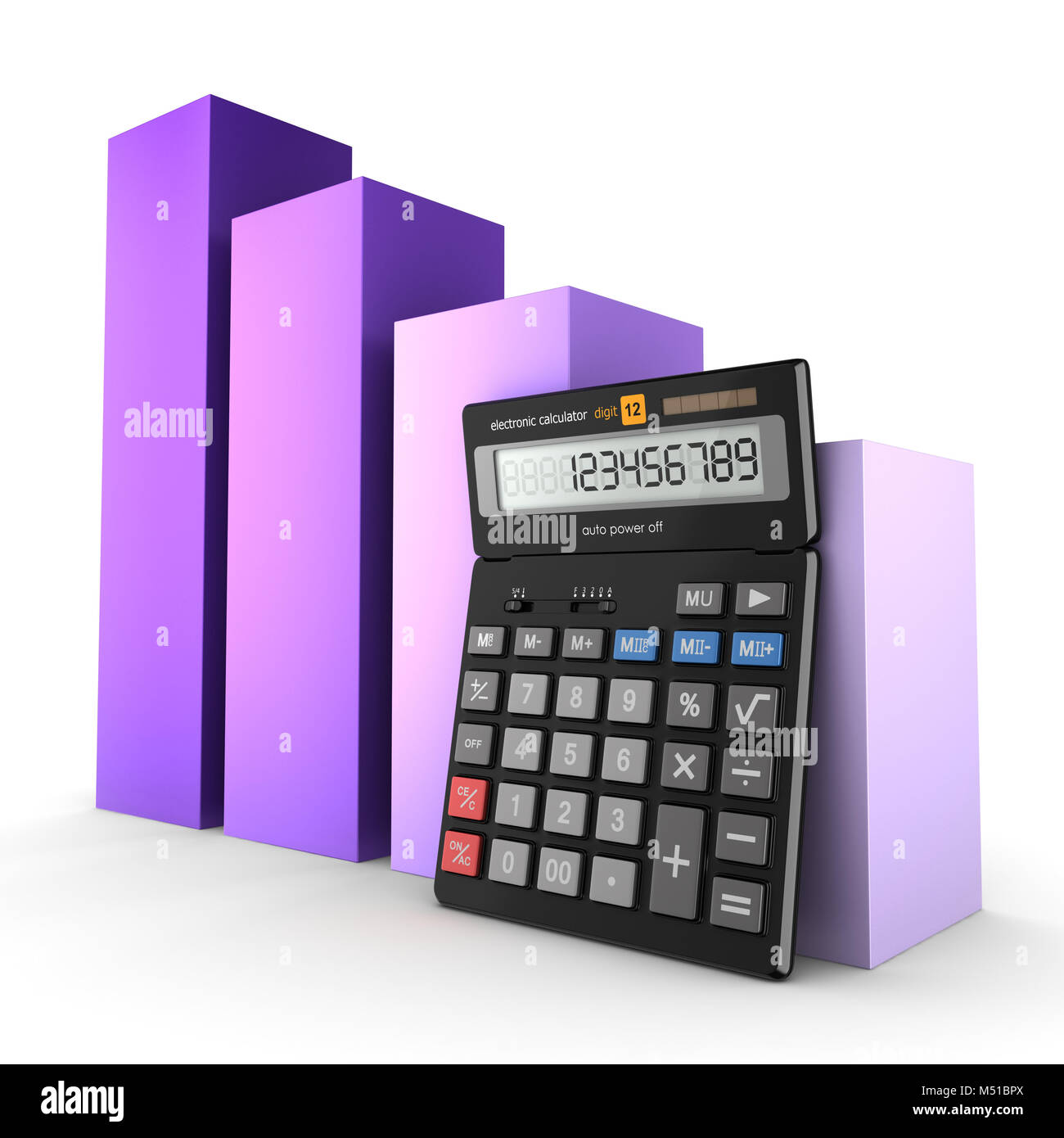 3d rendering calculator Stock Photo - Alamy