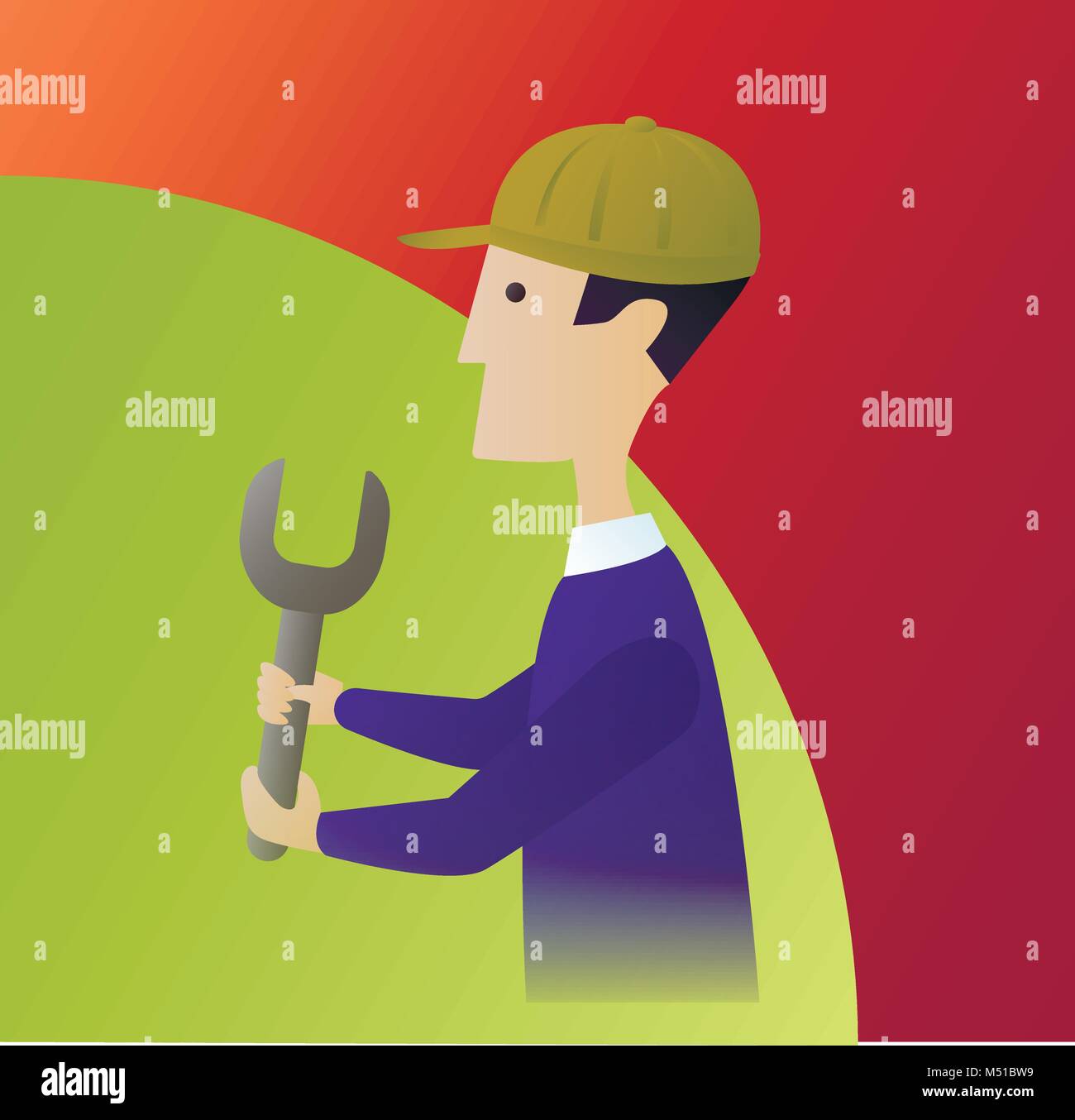 Auto worker Stock Vector Images - Alamy