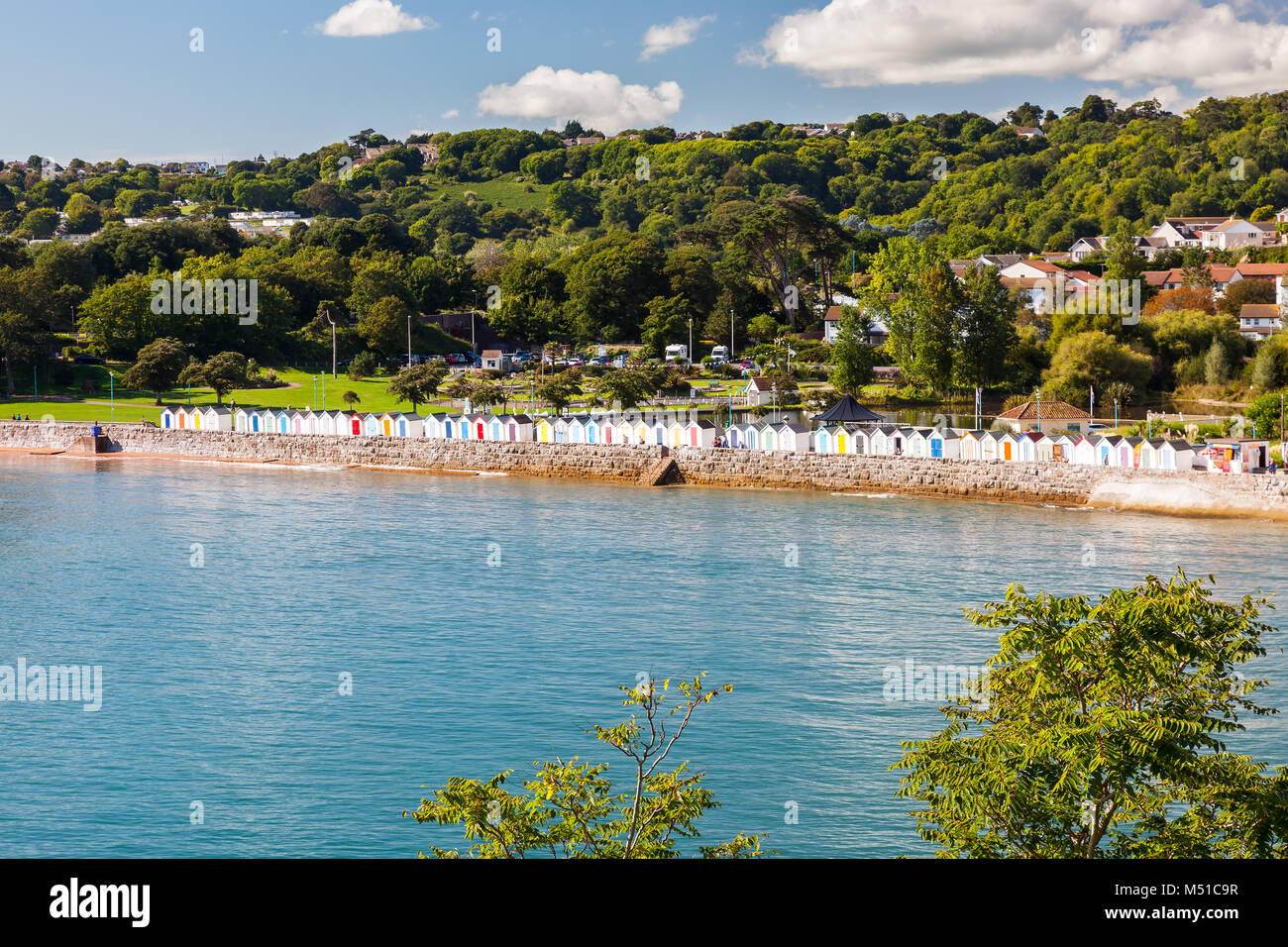 Overlooking the beautiful coastline at Goodrington Sands Devon England ...