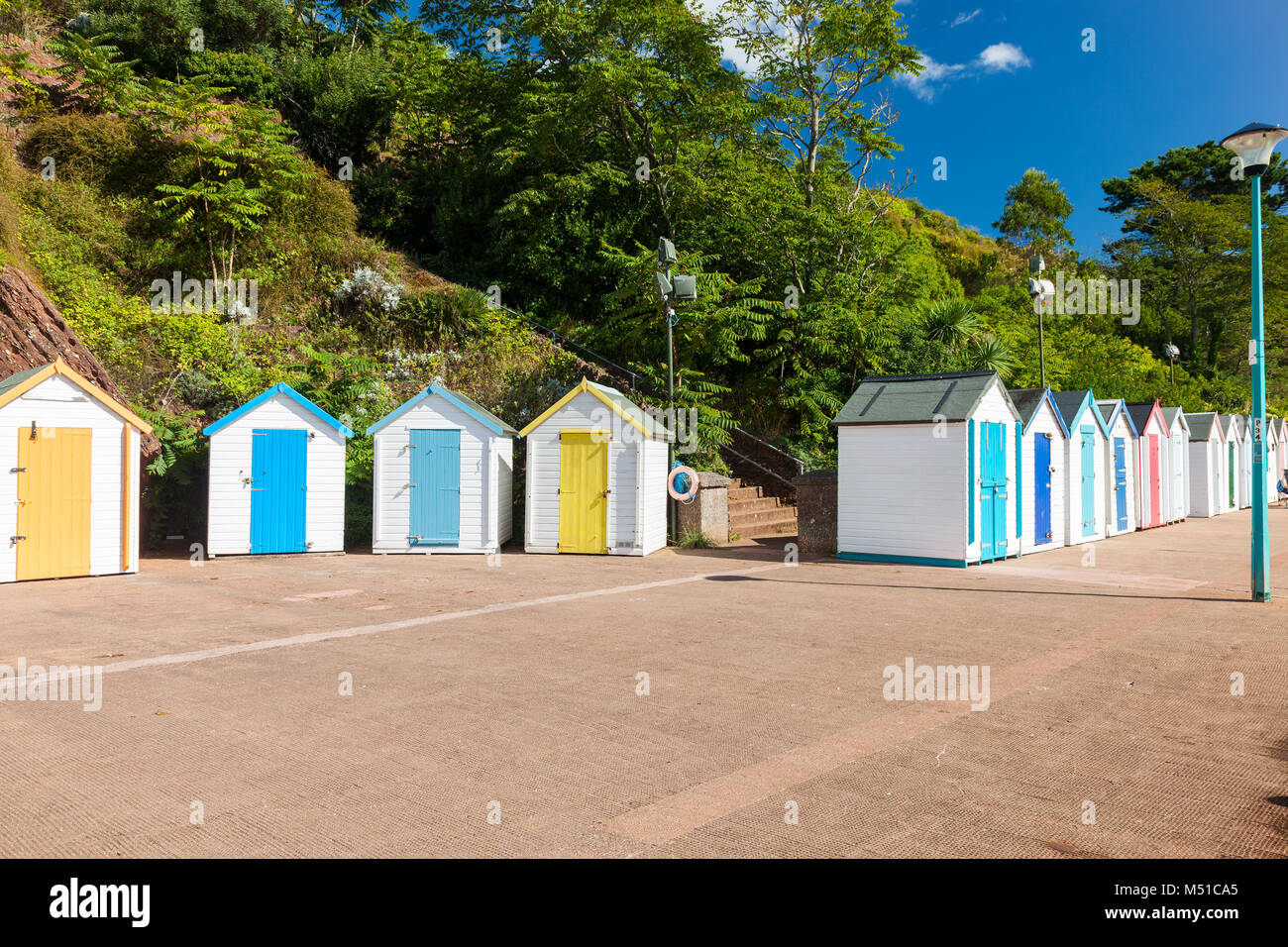 Beach huts at Goodrington Sands Devon England UK Stock Photo - Alamy
