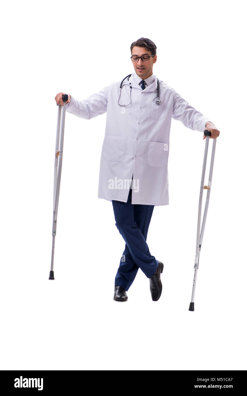 Young doctor physician standing walking isolated on white backgr Stock ...