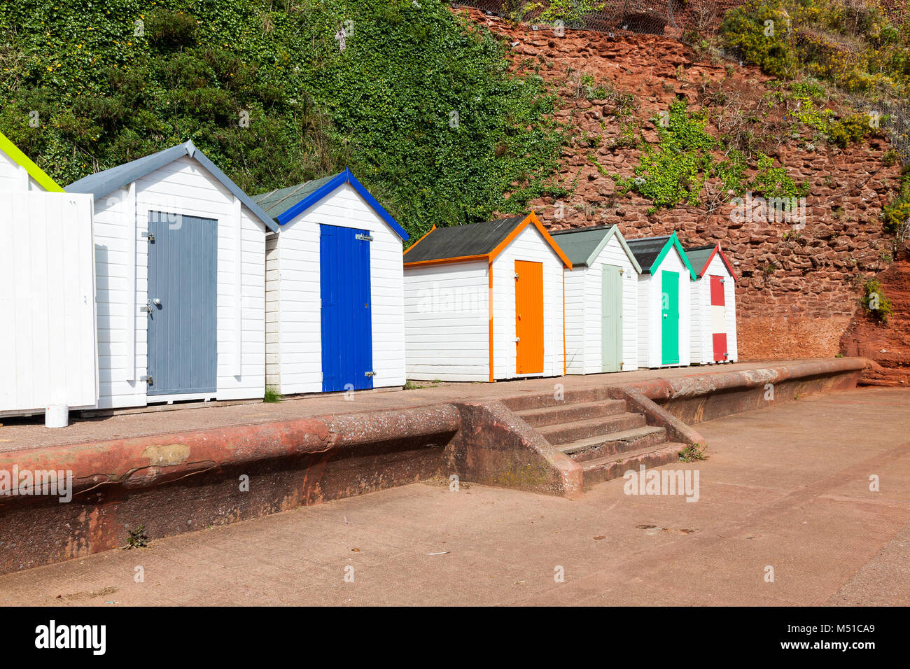 Beach huts at Goodrington Sands Devon England UK Stock Photo - Alamy