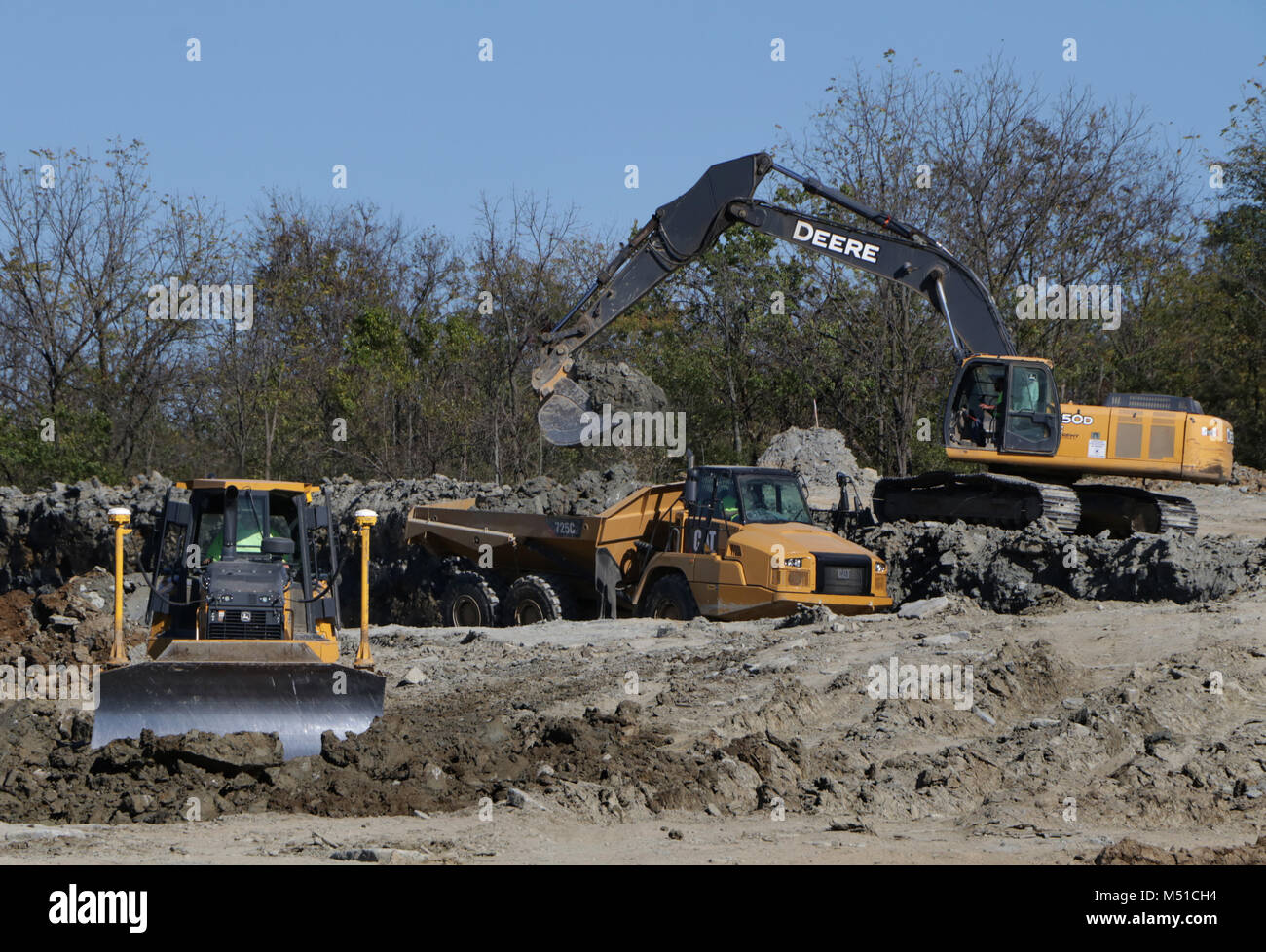 Construction site land modification Ohio Stock Photo - Alamy
