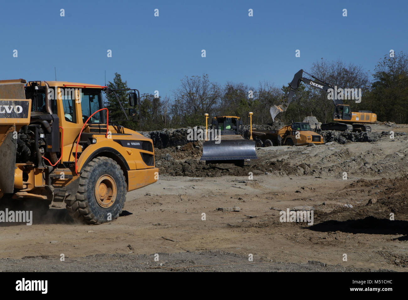 Construction site land modification Ohio Stock Photo - Alamy