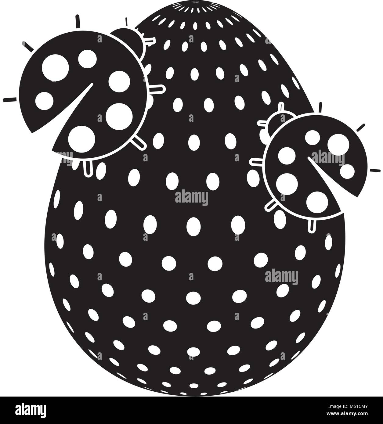 decorative easter egg with pair ladybug Stock Vector Image & Art - Alamy