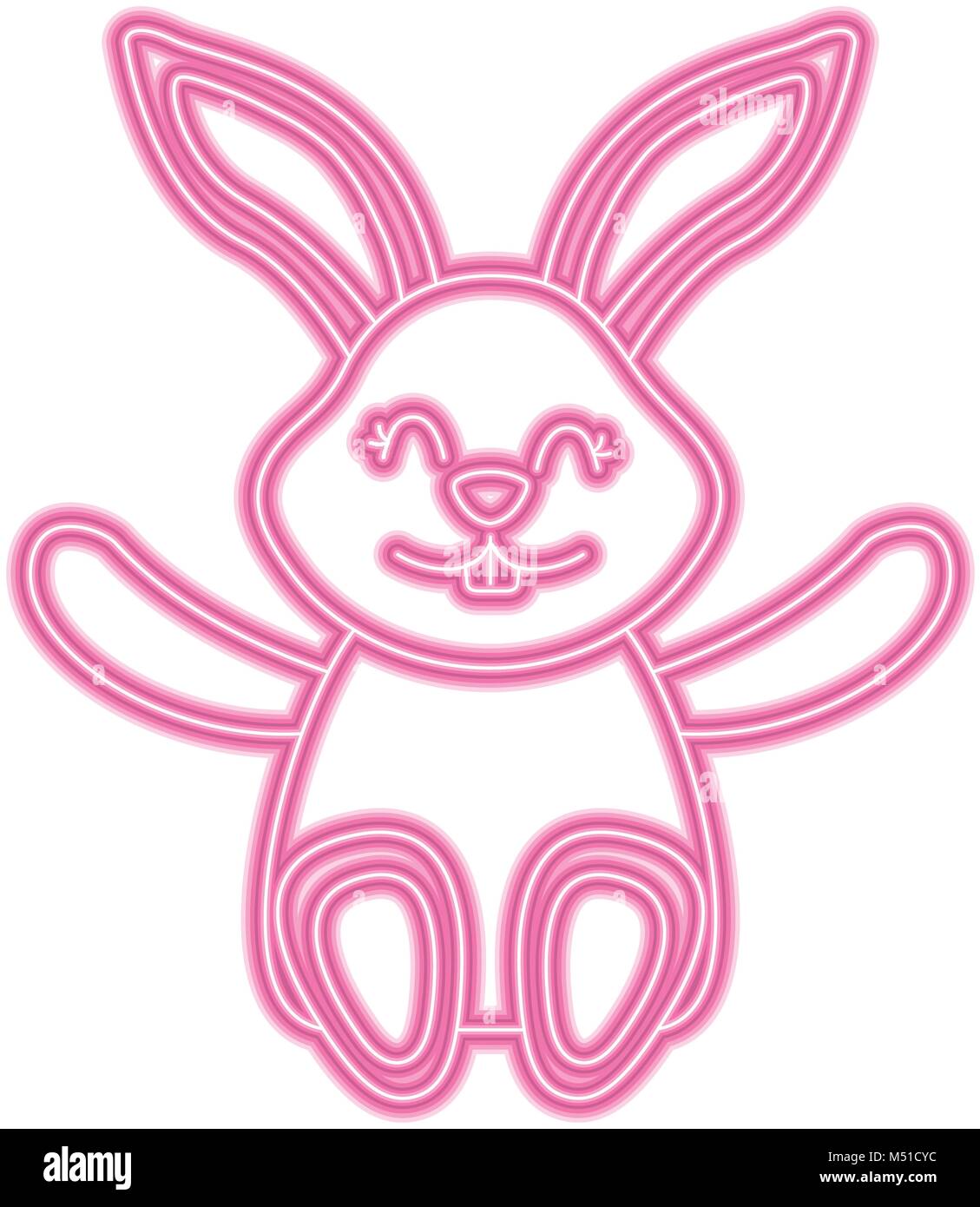 Little furry bunny sitting Stock Vector Images - Alamy