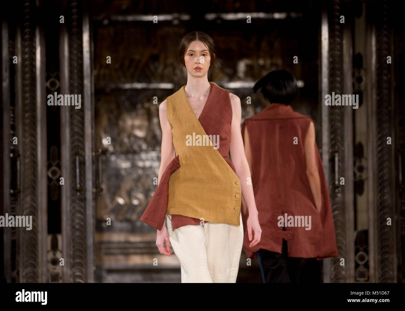 Models on the catwalk during the Soe Jakarta Autumn/Winter 2018 London ...