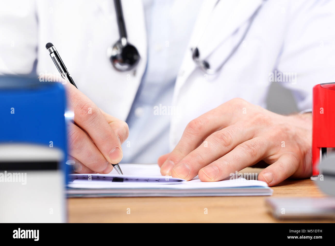 Medical prescription. Visit the doctor. The doctor writes a ...