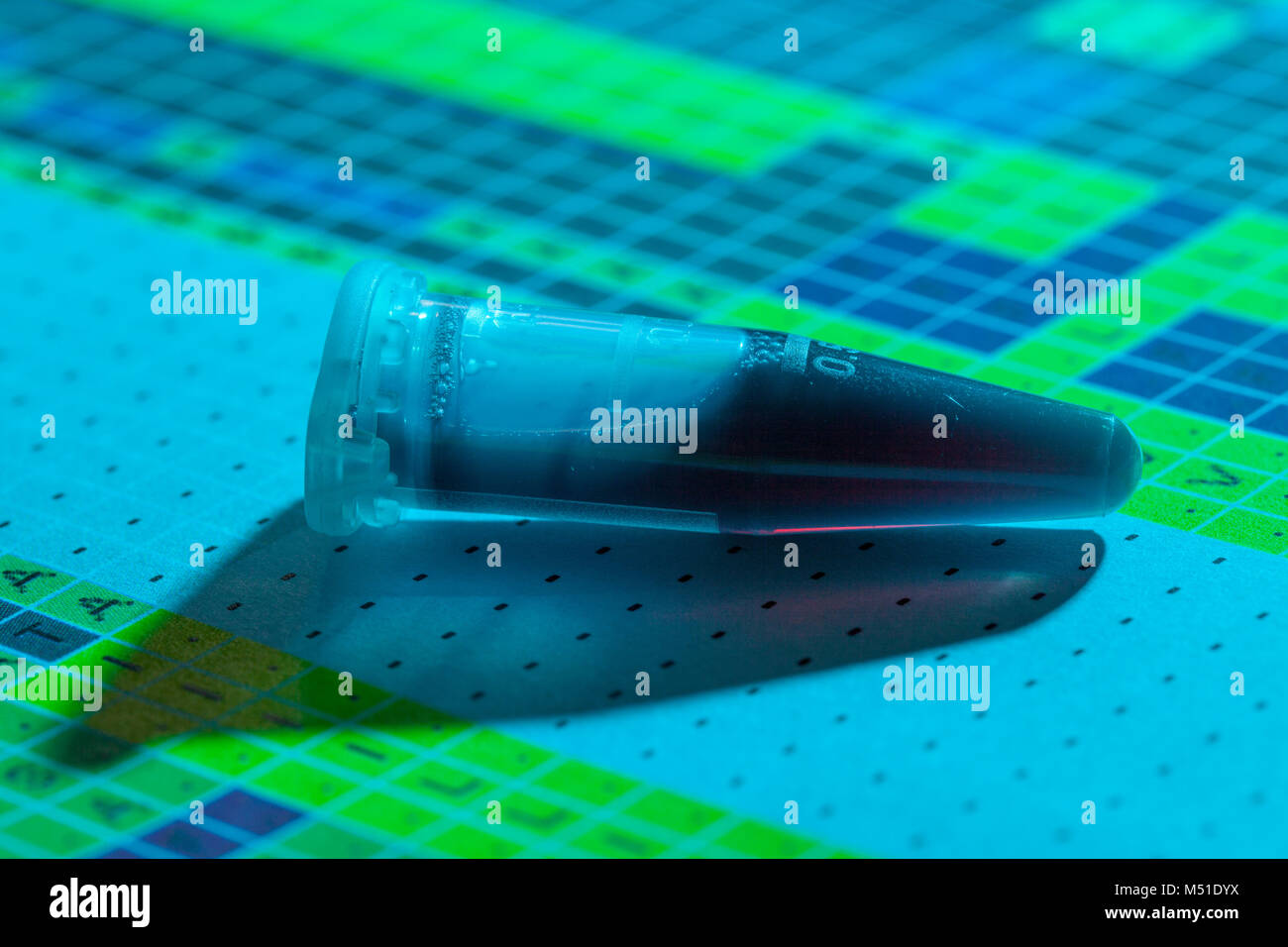 Bio samples for genetic analysis Blood In tube for laboratory analysis ...