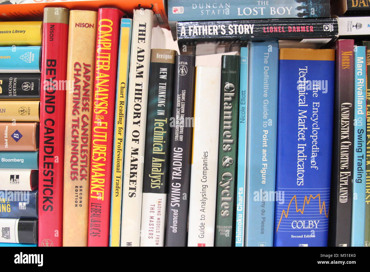 Stacked collection of books Stock Photo - Alamy