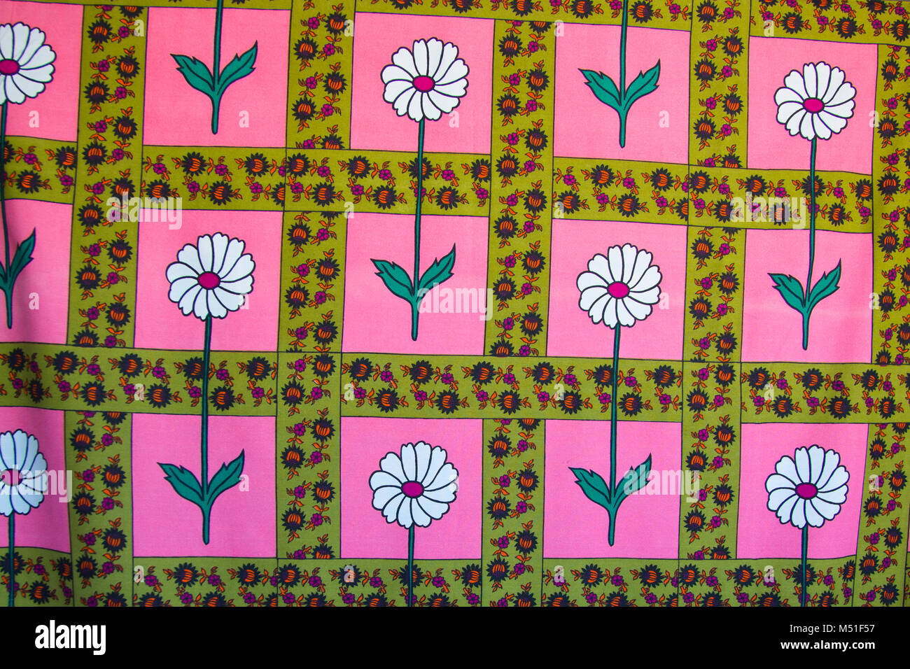 Detail of vintage fabric pattern Stock Photo - Alamy