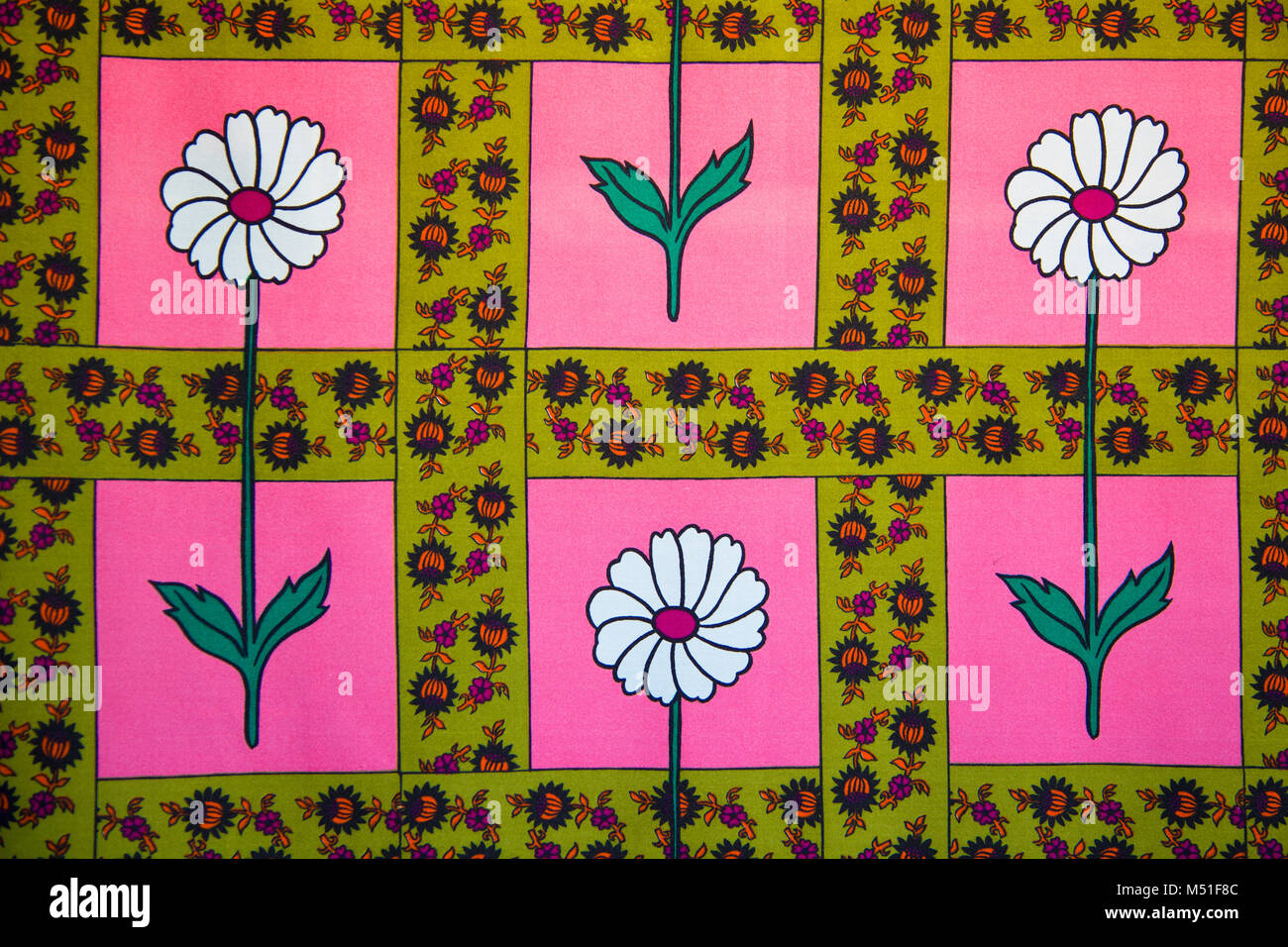 Detail of vintage fabric pattern Stock Photo - Alamy